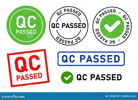 Qc Passed Pass Quality Control Label Tag Seal Control Sticker Template