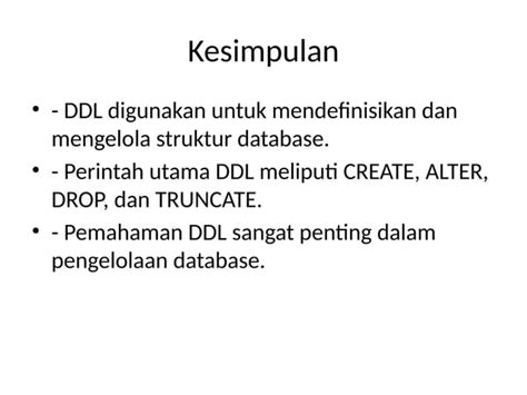 Presentasi Materi Data Definition Language Pptx
