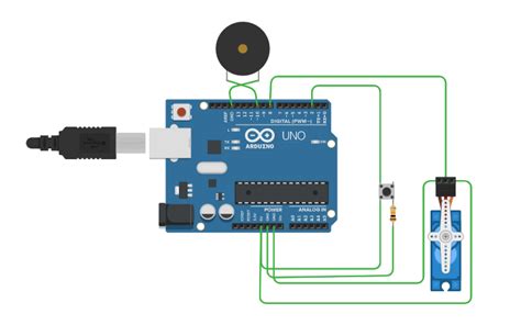 Circuit Design Smart Door Lock Tinkercad