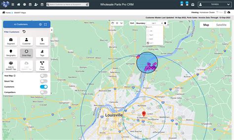 How Do I Utilize The Boundaries Feature In Smart Maps Wholesale Parts Pro Crm Training Microsite