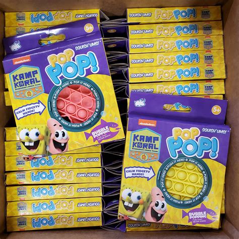 Squish Ums Spongebob Pop Pop Bubbles Wholesale Lot Of 60 Sealed Boxes 4626628356
