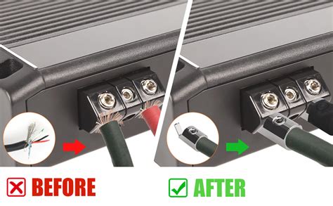 Urlwall 2pcs Input Wire Gauge Reducer Offset Angled 1 0 Gauge To 4 Gauge Amp Input