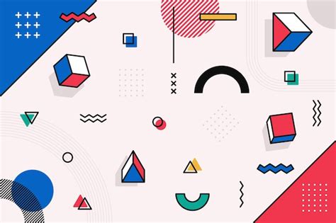 평면 기하학적 배경 무료 벡터