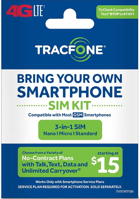 Tracfone Bring Your Own Phone Sim Activation Kit 3 In 1 Sim Cell Phones