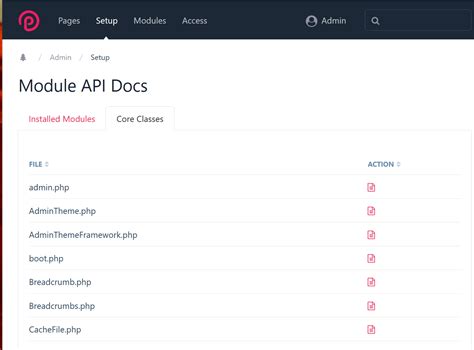 Processwire Module Api Doc Viewer Modulesplugins Processwire