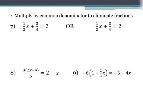 17 Equations With Decimals And Fractions Ppt Download Worksheets Library
