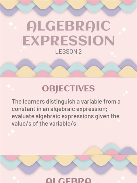 fourth lesson 2 pdf variable mathematics algebra