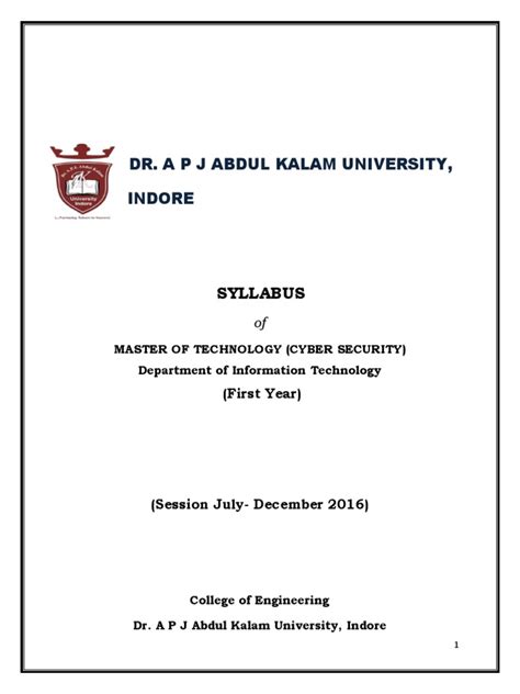 Mtech Cyber I And Ii Sem Syllabus Pdf Cryptography File System