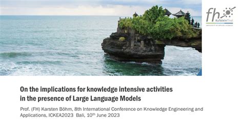Pdf On The Implications For Knowledge Intensive Activities In The Presence Of Large Language