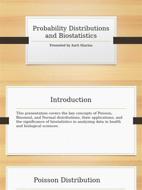 Understanding Probability Distributions In Biostatistics Pdf