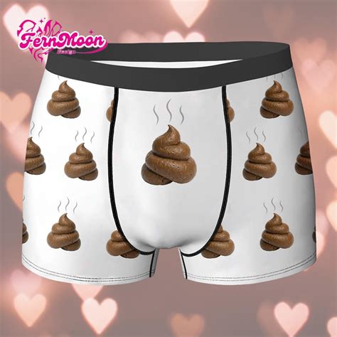 Funny Poop Men Boxer Briefs Silly Gag T Underwear For Husband