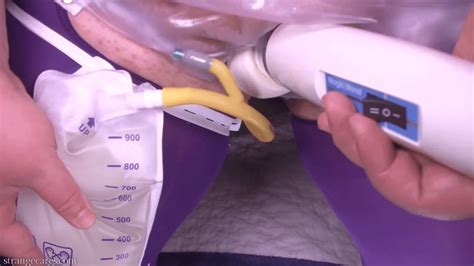 Catheter Leg Bag Pvc Panties And Purple Stockings Strangecares