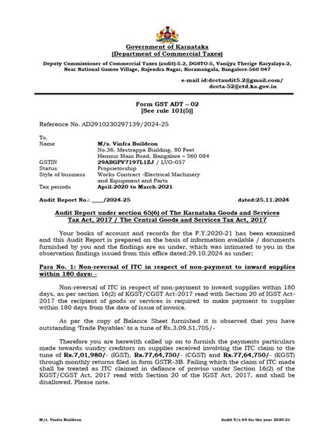 Vinfra 2020 21 Adt 02 3 Pdf Taxes Invoice