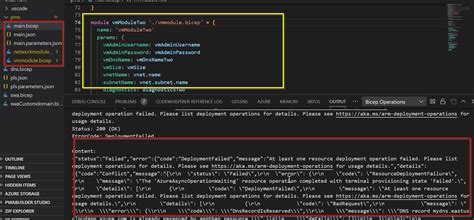 azure bicep the requested resource does not support method put