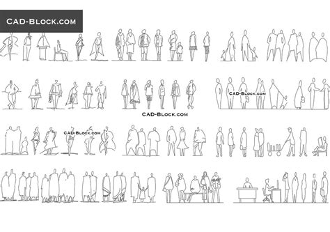 Sketch Human Vector DWG File