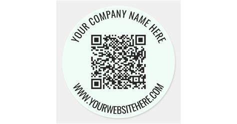 Your Qr Code Custom Text Business Sticker Template Zazzle
