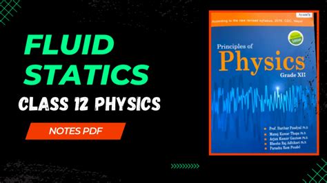 Fluid Statics Class 12 Physics