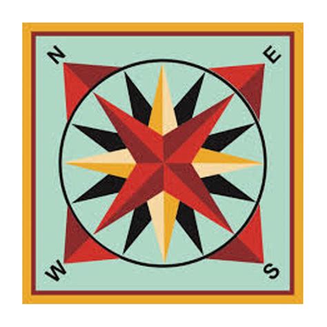 Mariners Compass Square Barn Quilt