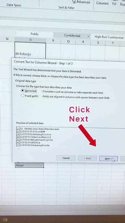 Asingkan Data Dengan Excel Shortcut Excelmudah Excel Exceltricks Exceltips Excelformula