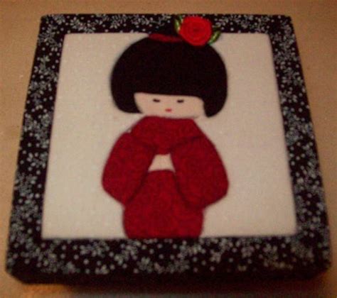Caixa Em Patch Embutido Japonesinha Elo7 Produtos Especiais