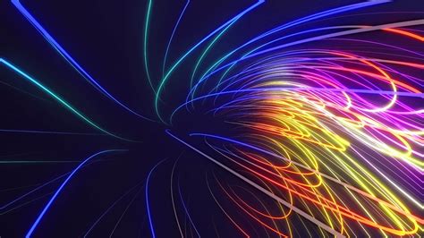 Abstract Swirling Glowing Neon Digital Light Beams Background This Dynamic Colorful Motion