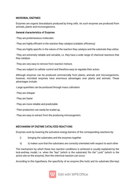 Microbial Enzymes Pdf
