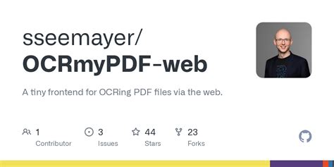 Github Sseemayer Ocrmypdf Web A Tiny Frontend For Ocring Pdf Files Via The Web