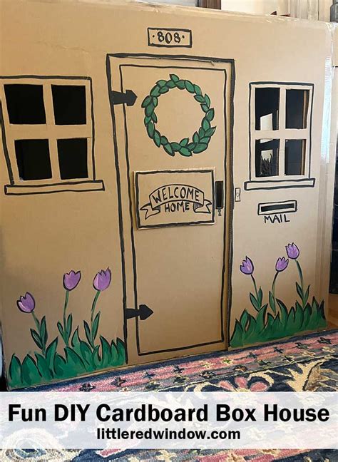 How To Make A Cardboard Box House How To Make Cat House Out Of