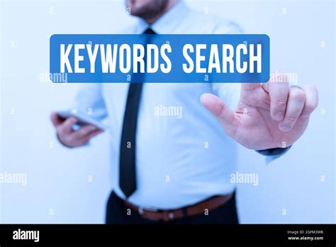 Text Caption Presenting Keywords Search Conceptual Photo Looks For Matching Documents That