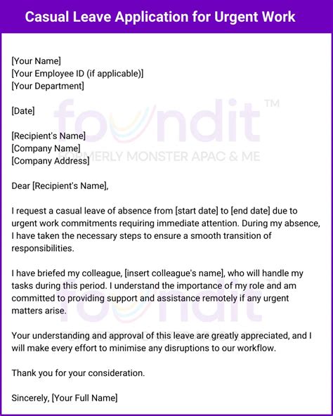 Casual Leave How To Write A Casual Leave Application In 2026