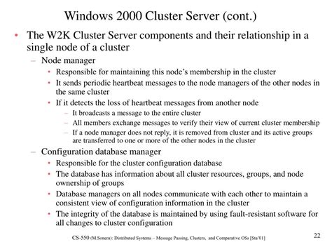 ppt distributed systems message passing clusters and