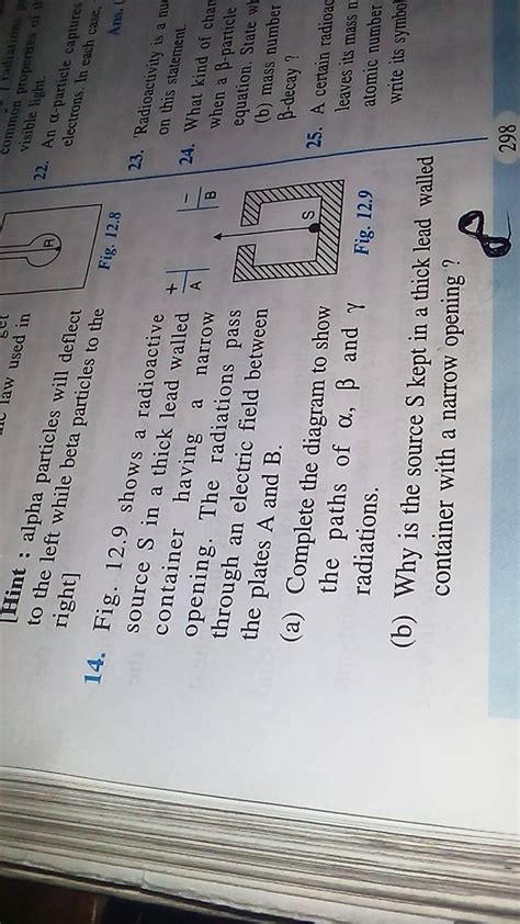 To The14 Fig 129 Shows A Radioactive Source S In A Thick Radioactivec