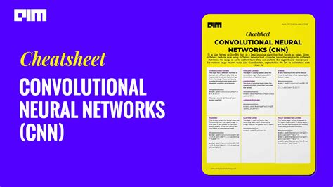 Cheatsheet Convolutional Neural Network Cnn