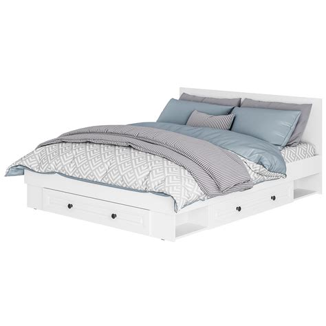 Кровать 1 6 Софт КР 16 белый эмаль белая F26