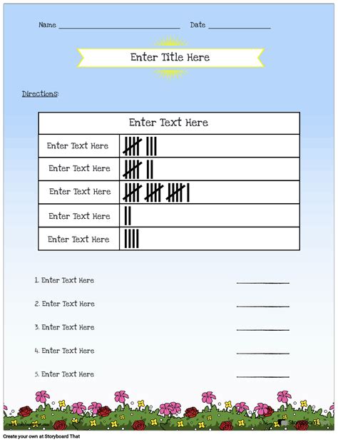 Tally Chart Portrait Color 1 Storyboard Od Strane Hr Examples