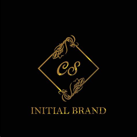Initial Cs Handwritten Luxury Letter Template 10365387 Vector Art At