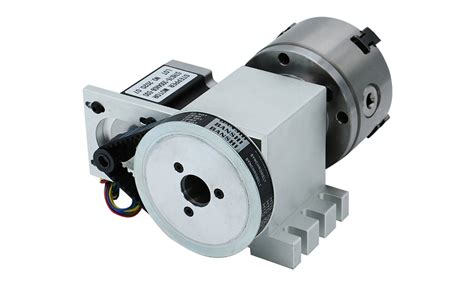 HLTNC 4th A Axis Rotary 65mm 4 Jaw Chuck MT2 Tailstock Nema34 Closed Loop Stepper Driver Motor