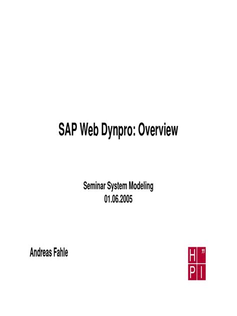 Pdf Webdynpro Overview Pdfslidenet