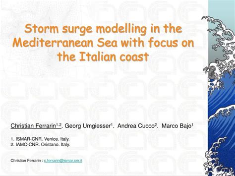 Ppt Storm Surge Modelling In The Mediterranean Sea With Focus On The