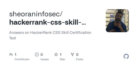 Github Sheoraninfosec Hackerrank Css Skill Test Certfication Answers