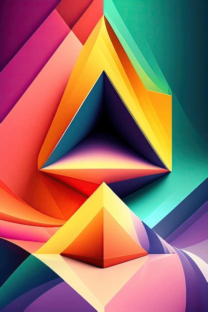 Premium Ai Image 3d Triangular Shapes Background