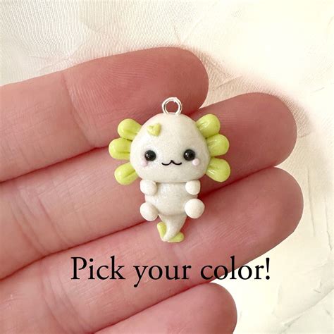Axolotl Kawaii Charm Polymer Clay Charm Stitch Marker Polymer Clay