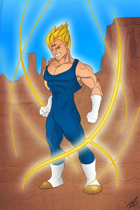Majin Vegeta By Dfs Art On Deviantart