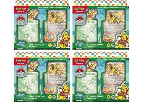 2025 Pokemon World Champion Deck Anaheim Liao Fu Guan Gholdengo Box 4x