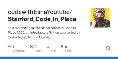 Github Codewitheshayoutubestanfordcodeinplace This Repo Hosts