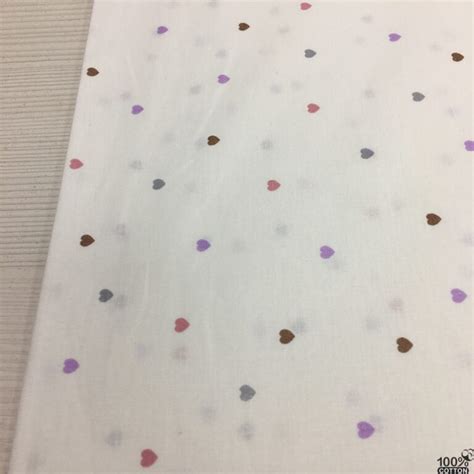 Mini Kalpler Desenli Nevresimlik Poplin Kumaş Evimrenk