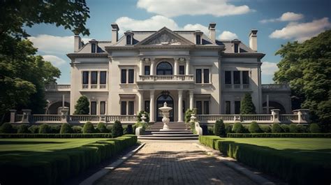 Premium Photo Grand Mansion With Classical Architecture