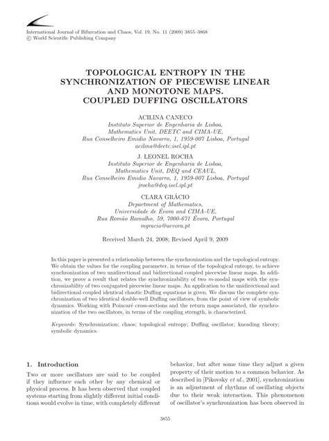 Pdf Topological Entropy In The Synchronization Of Piecewise Linear And Monotone Maps Coupled