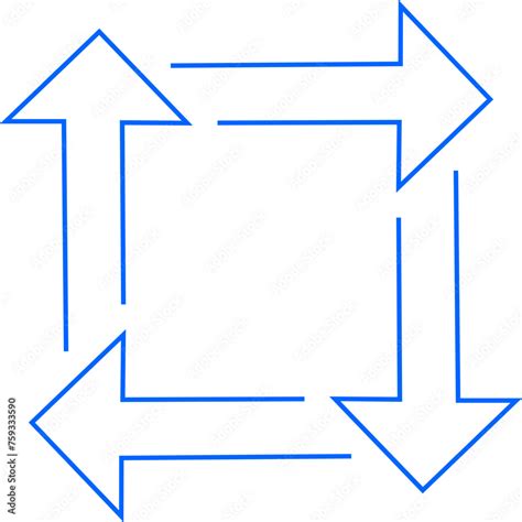 원 사각 삼각 사각 오각 육각 라인 화살표 다이어그램 Stock Vector Adobe Stock