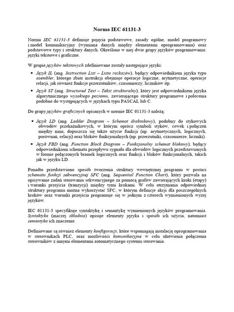Sterowniki Iec61131 3 Part Pdf